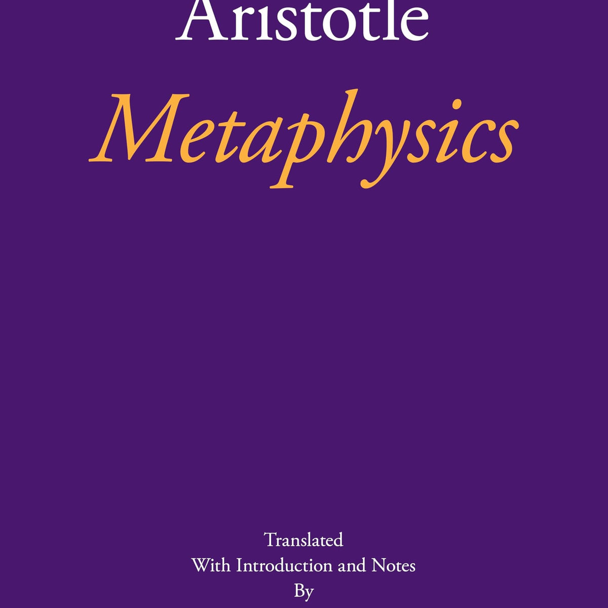 Metaphysics by Aristotle – Book Hero