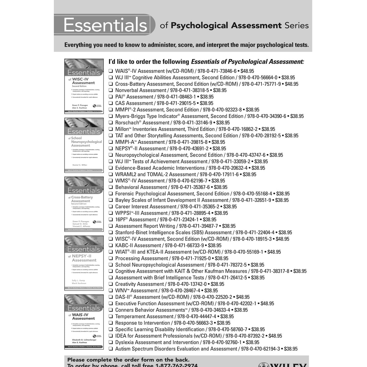 Essentials of Executive Functions Assessment by George McCloskey and ...