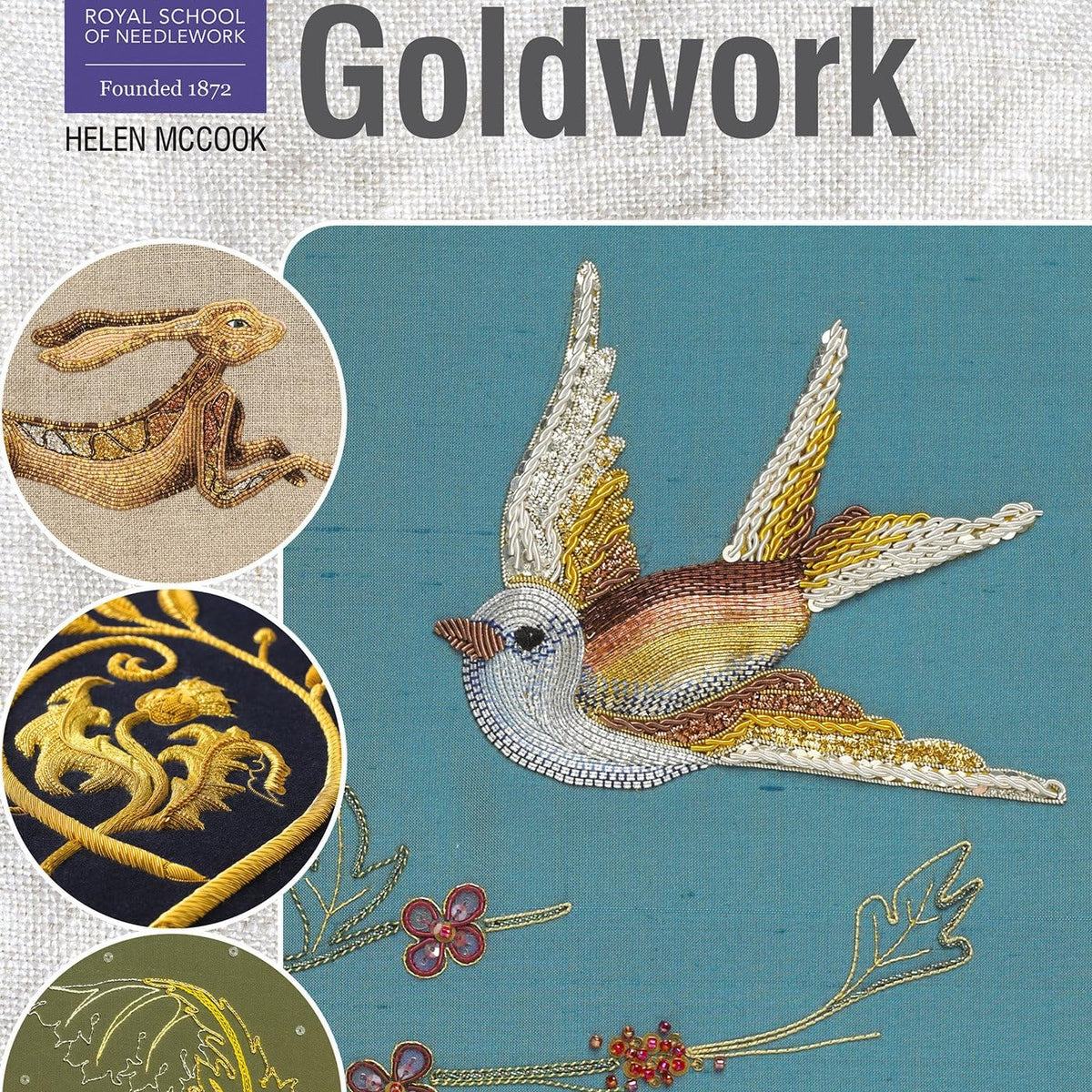 RSN Essential Stitch Guides: Goldwork by Helen McCook – Book Hero