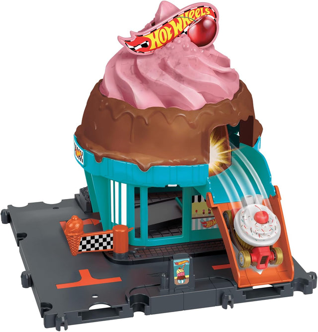 Hot Wheels: Downtown Ice Cream Swirl Playset – Book Hero