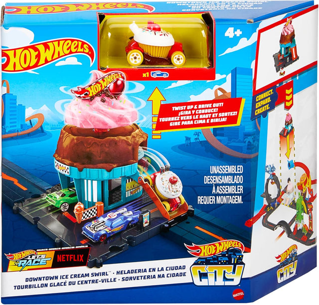 Hot Wheels: Downtown Ice Cream Swirl Playset – Book Hero
