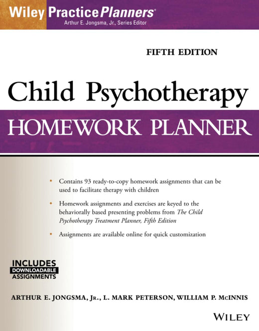 Child Psychotherapy Homework Planner by William P. McInnis, David J ...