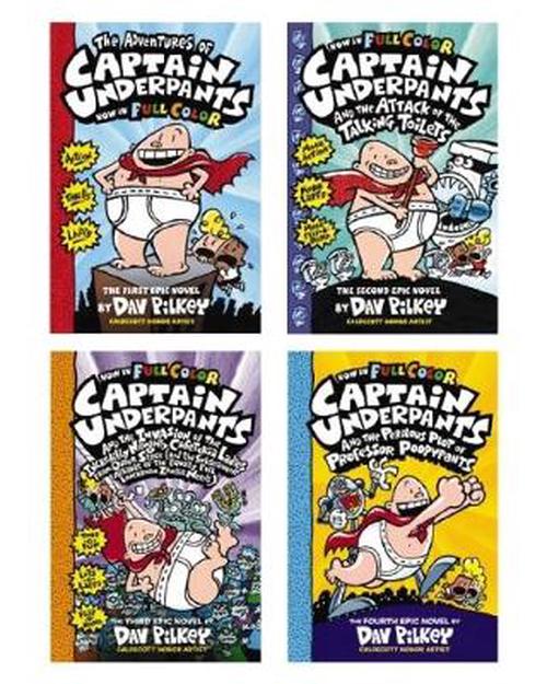 Captain Underpants Colour Editions 1-4 Boxed Set by Dav Pilkey – Book Hero