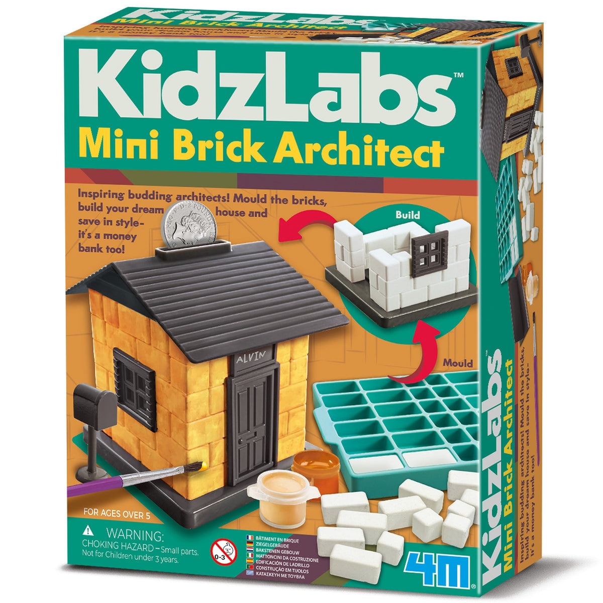 4M KidzLabs Mini Brick Architect – Book Hero