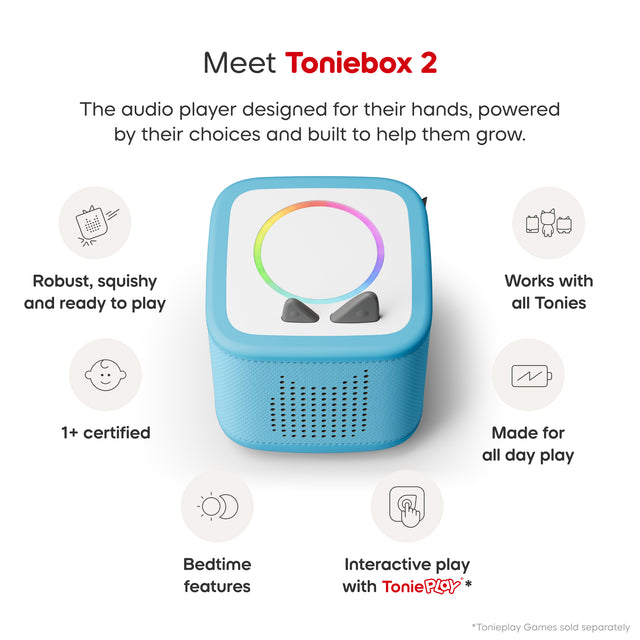 tonies: Toniebox 2 Sky Blue Starter Set - Creative Tonie Rubie – Book Hero
