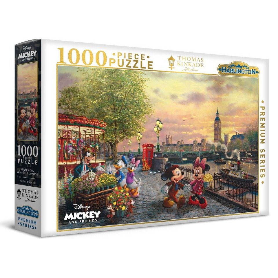 Harlington Thomas Kinkade Puzzle Disney Mickey and Minnie in London 1 ...